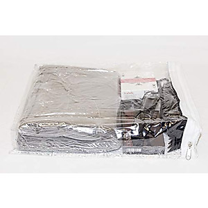 Clear Vinyl Zippered Storage Bags 9 x 11 x 2 Inch with Display Pocket 10-Pack