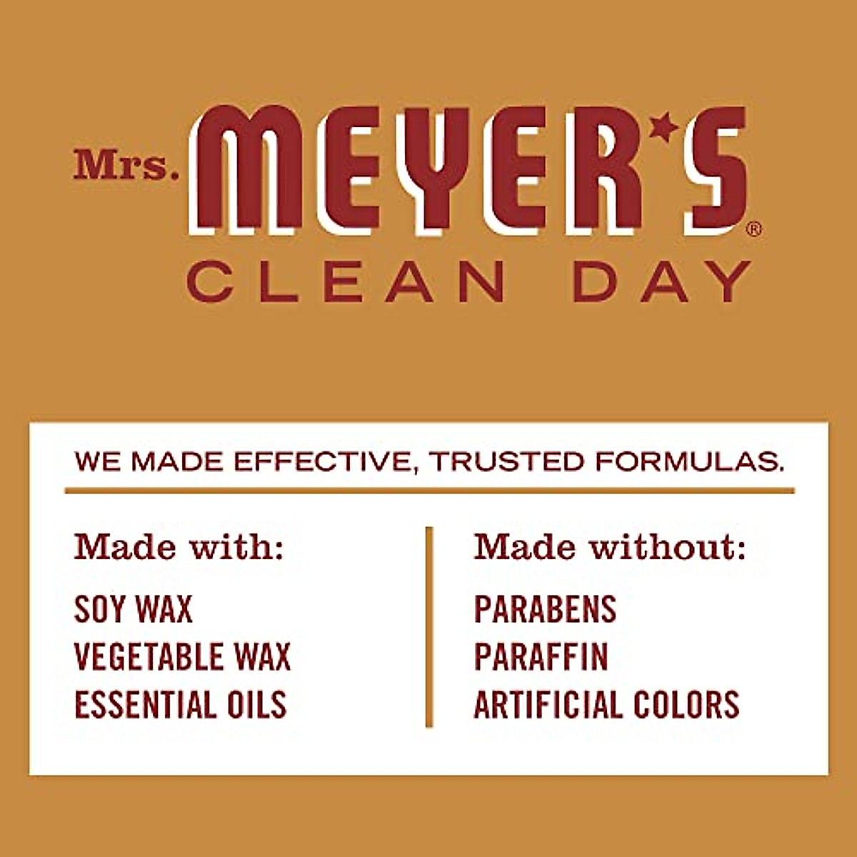 Mrs. Meyer's Soy Aromatherapy Candle, 35 Hour Burn Time, Made with Soy Wax and Essential Oils, Apple Cider, 4.9 oz