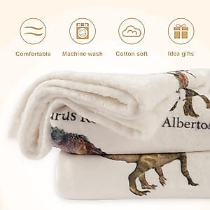 Kids Dinosaur Blanket for Boys Girls, Soft Toddler Baby Dinosaur Blanket for Boys Dinosaurs Gifts for Birthday Christmas, Lightweight Flannel Dino Blanket for Crib Nursery Bedding (Dino,40"x50")