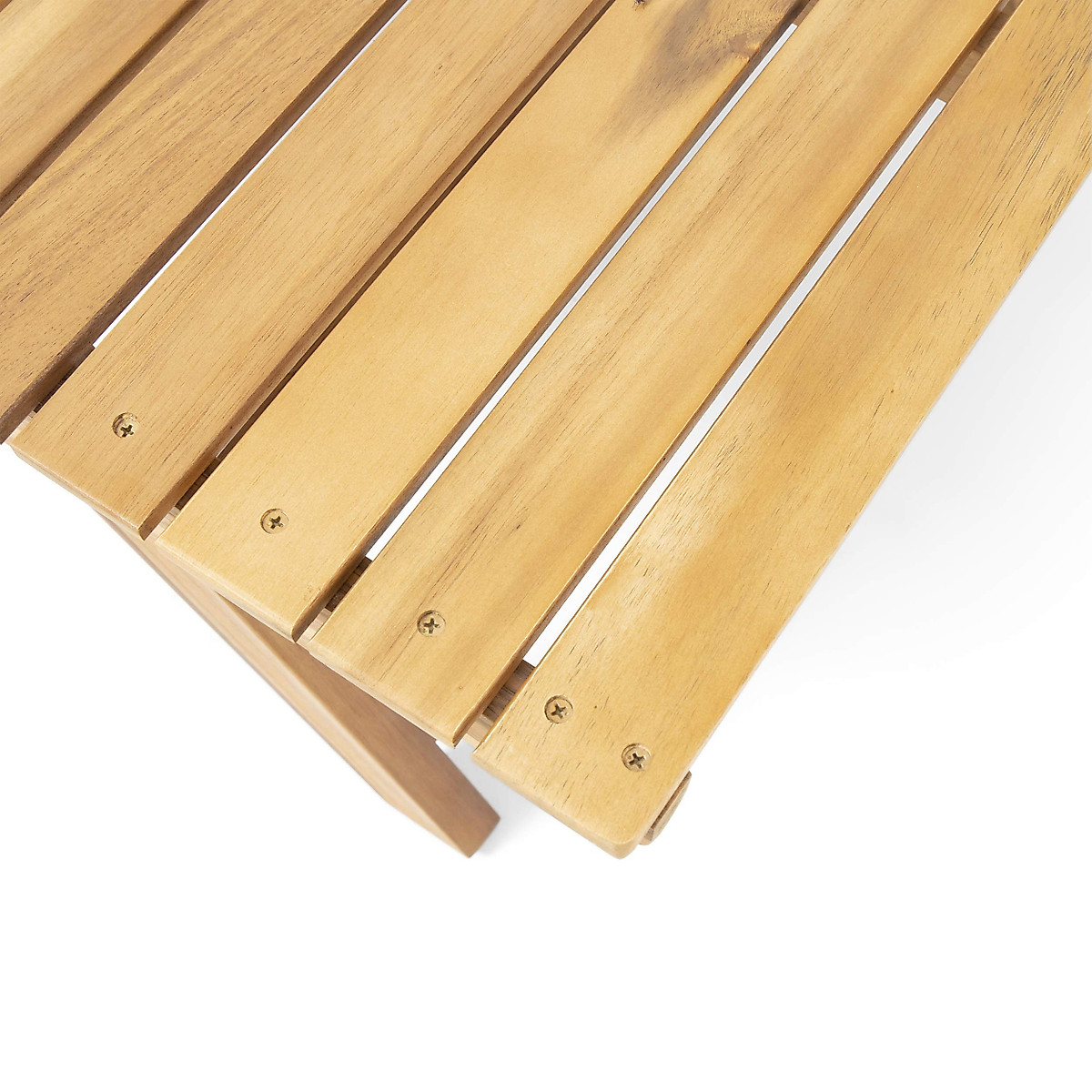 GDFStudio Outdoor Wooden Coffee Table, Teak Finish