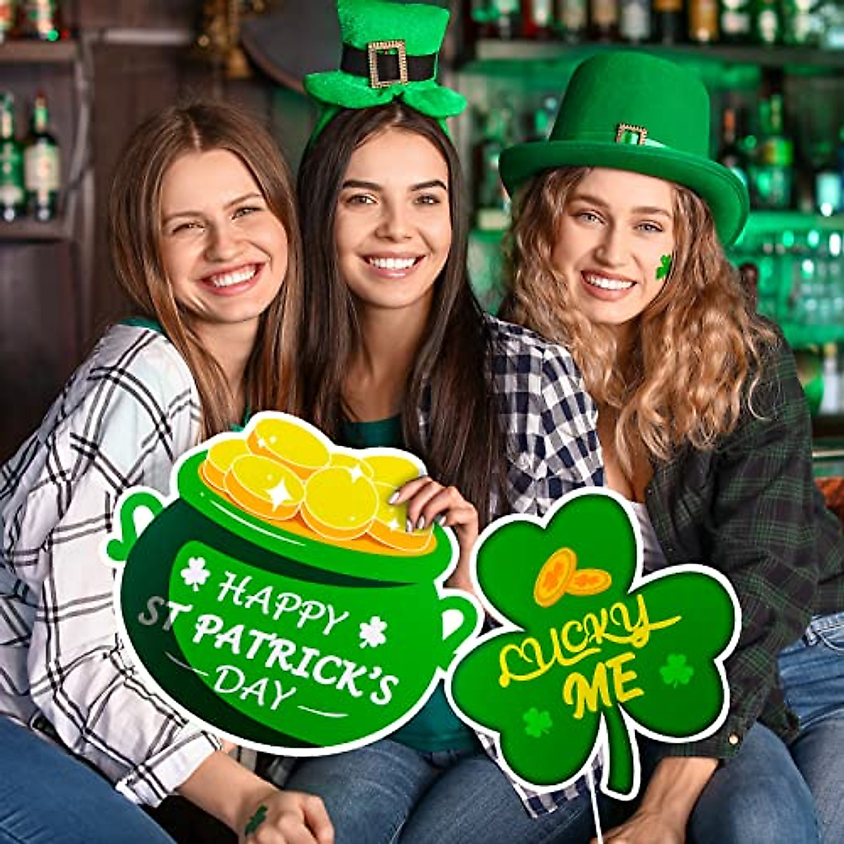 Qpout 8PCS St. Patrick's Day Yard Signs, Yard Signs with Stakes Irish Outdoor Sign Decorations Suitable for Irish St. Patrick's Holiday Party Outdoor Lawn Decorations Lawn Yard Irish Decorations