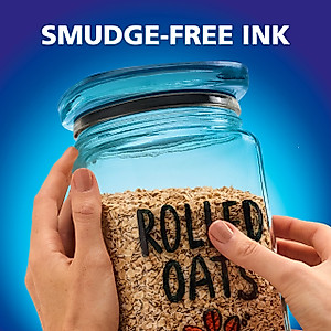 EXPO Vis-a-Vis Wet Erase Markers, Fine Point, Black, 12 Count