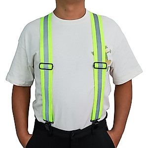 MELOTOUGH Safety Reflective Suspenders Work Suspenders Heavy duty High Hi Viz Tool Belt suspenders