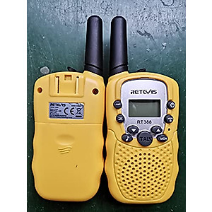 Retevis RT388 Walkie Talkies for Kids,22CH Long Range Walkie Talkie,Toys with Flashlight,Birthday Gifts Boys Girls Outdoor Indoor Cosplay Camping Hiking(Yellow,2 Pack)