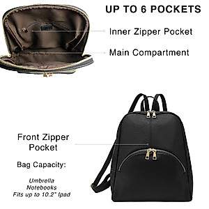 Scarleton Backpack Purse for Women, Purses for Women, Women Backpack Purse, Top Handle Mini Backpack, Travel Backpack, H160801 - Black