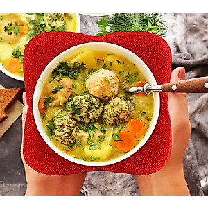 Bowl Cozy Set of 8 Microfiber Huggers for Hot & Cold Bowls Microwave Safe Premium Quality Pot Holder Keeps Your Hand Safe This Heat Resistant Food Warmer Dishes Pads Can Use As Mittens (8 PCS)