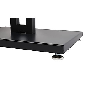 Black 2-Way Clothing Rack with Straight Arms and Chrome Accents - Adjustable from 48" to 72" - Straight Arms are 16'' - Use for Retail, Restaurants, and Home Storage