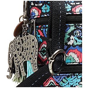 Sakroots Women's Bag in Eco-Twill, Multifunctional Purse with Adjustable Strap & Zipper Pockets, Sustainable & Durable Design, Multi Ikat World