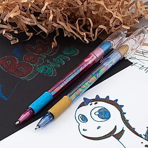 Pentel Arts Krazy Pop Iridescent Gel Pen, (1.0mm) Bold Line, Assorted Ink (Xc/BD/CP/DG), 4-PK (K91PABP4M3)