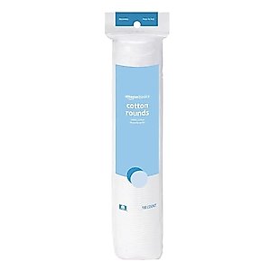 Amazon Basics Hypoallergenic 100% Cotton Rounds, 100 Count