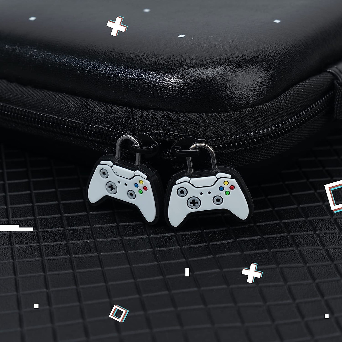 BelugaDesign Game Over Carrying Case | Retro Arcade Space Cool Kids Boys Travel Storage Wrist Shoulder Strap | Compatible with Nintendo Switch Standard Lite OLED (Black)