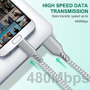 USB C Charger Cord 1ft 3ft 6ft 10ft Cable for Samsung Galaxy S22 A71 A52 5G A51 A02S A11 S20 S21 Plus Ultra Fe S10,A50,Motorola Moto G Stylus,G Play/G Fast,Z4 G7 Power,LG Stylo 6,Charge Charging Wire