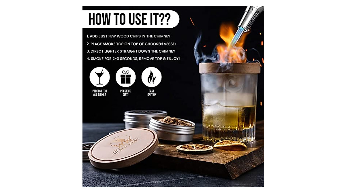 All Star Smoker Cocktail Kit - 8 Flavor Wood Chips