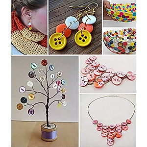 Greentime 1400-1500pcs Resin Buttons Sewing Button Assorted Sizes for Crafts Sewing DIY Manual Button Painting DIY Handmade Ornament Buttons