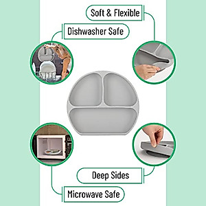 Mr. Pen- Silicone Suction Plates for Toddlers, Baby, Kids, with Suction