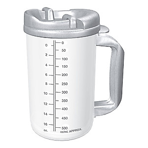 Drinking Mug, 20 oz. Clear Cup/Granite Lid Plastic Reusable, TM-20 - Sold by: Pack of One