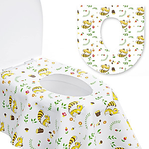 Elinnee Toilet Seat Covers Disposable - 20 Pack - Waterproof, Ideal for Kids and Adults – Extra Large, Individually Wrapped for Travel, Toddlers Potty Training in Public Restrooms