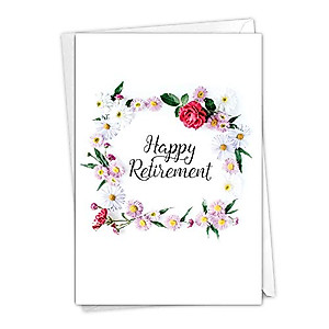 The Best Card Company - Happy Retirement Card with Envelope - Farewell Retiree Greeting - Elegant Retirement C4175CRTG