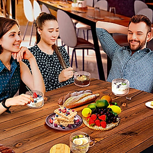 HAPTIME 4 Pcs Vintage Coffee Mugs - 14oz Clear Glass Tea Cups with Lids and Spoons - Ideal Iced Coffee Cups for Housewarming Gifts & Coffee Bar Accessories