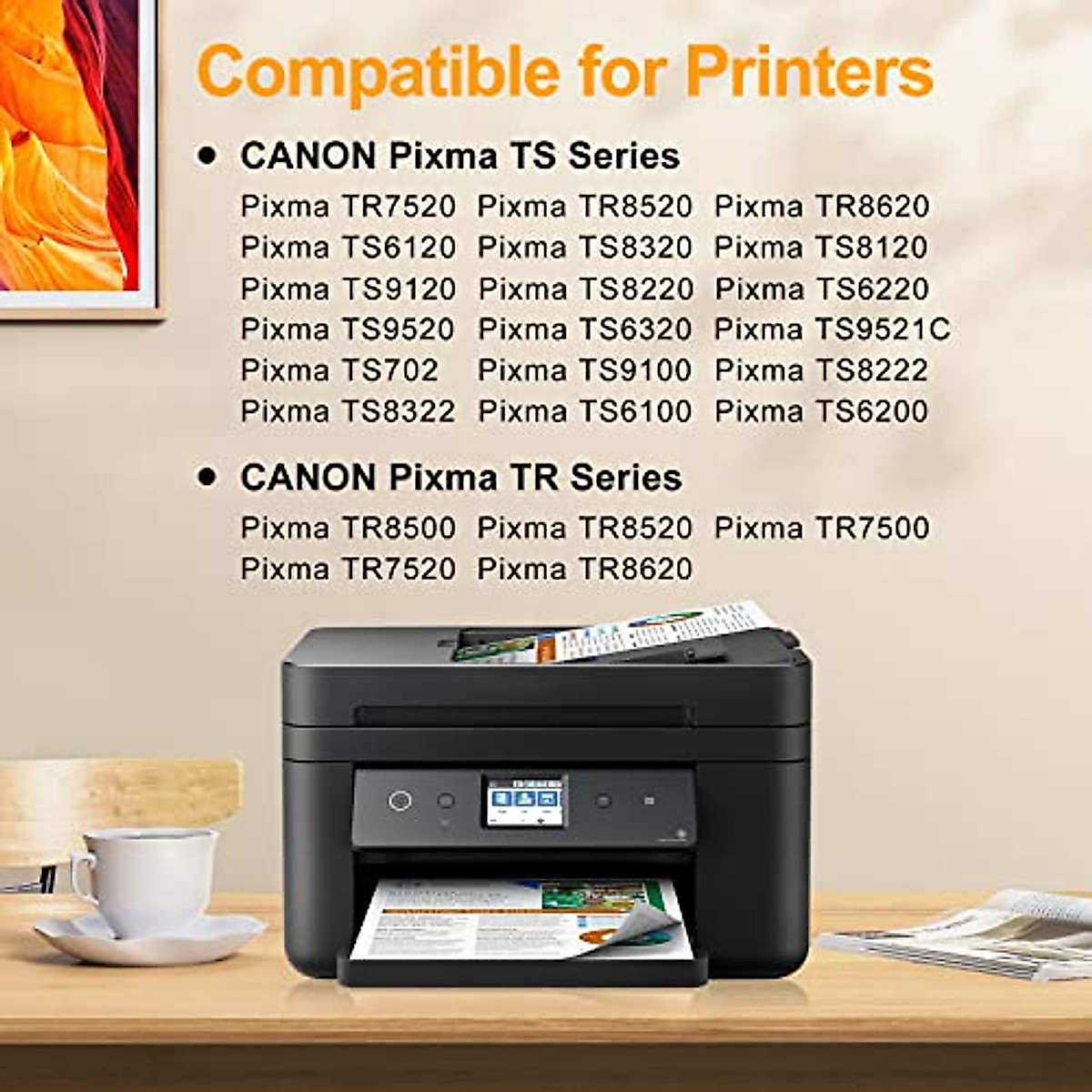 HenceBuy Compatible Ink Cartridge Replacement for Canon PGI-280XXL CLI-281XXL 280 XXL 281 XXL Compatible with PIXMA TR7520 TR8520 TS6120 TS6220 TS8120 TS8220 TS9120 TS9520 TS6320 TS9521C (5 - Pack)