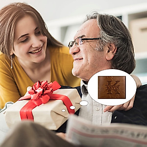 Sotiff 12 Pcs Leather Wallets Men Bulk Christmas Gift Blank PU Wallets for Father Laser Engraving DIY Present(Brown)