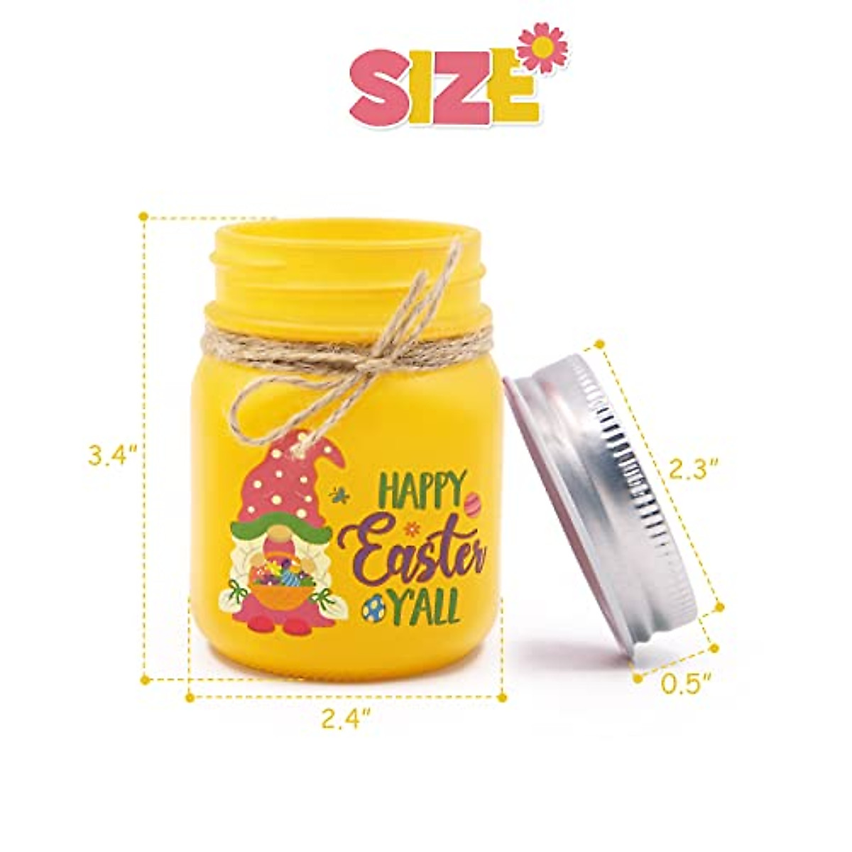 Easter Mini Mason Jar Spring Easter Tiered Tray Decor Easter Bunny Gnome Table Sign Farmhouse Tiered Tray Decor Easter Egg Hunt Rustic Table Decoration for Home Kitchen Tray Counter Gift Idea Set of 3