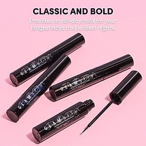 Glamnetic Magnetic Eyeliner - Black | Waterproof Liquid, All-Day Hold for Magnetic Eyelashes, Sweatproof, Paraben-Free - 7.5ml