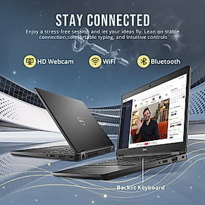 Dell Latitude 5490 14" FHD Business Laptop, Intel i5-8350U Processor, 16GB RAM, 512GB PCIe SSD, ‎Intel UHD Graphics, Backlit Keyboard, HD Webcam, Win 11 Pro, Black(Renewed)