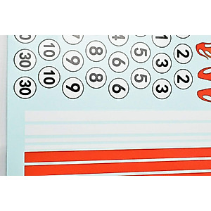 VRC Hobbies 1/24 Model Car Waterslide Decal Sheet W/Flames, Numbers & Stripes #5050