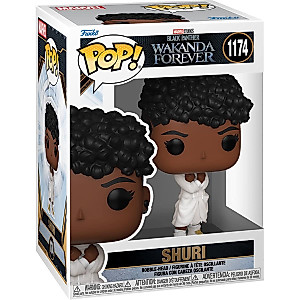 POP Marvel: Black Panther: Wakanda Forever - Shuri (White Outfit) Funko Vinyl Figure (Bundled with Compatible Box Protector Case), Multicolored, 3.75 inches