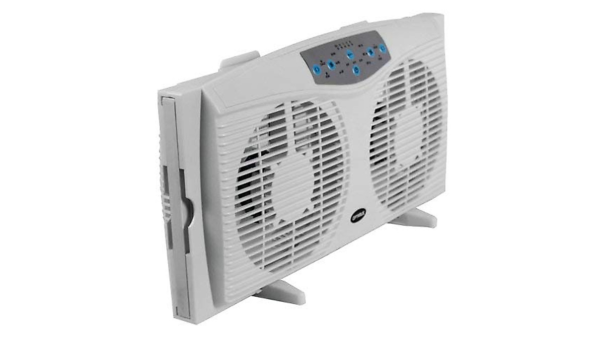 Optimus 8-In Reversible Window Fan - Versatile Cooling & Ventilation