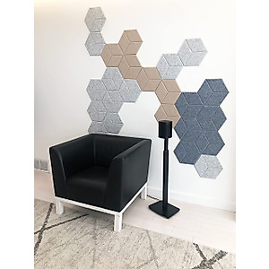 ynVISION.DESIGN Height Adjustable Floor Stands Compatible with Sonos One, One SL, Play:1 | 2 PACK | (BLACK)