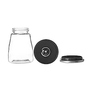 Amazon Basics Adjustable Salt and Pepper Grinders, 5.5oz capacity- Set of 2