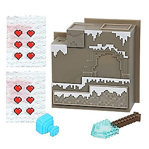 Treasure X Minecraft Caves & Cliffs Cave Adventure Pack. Mine, Discover & Craft with 16 Levels of Adventure, Mine & Craft Character & Mini Mob to Collect. Will You find The Real Gold Dipped Treasure?