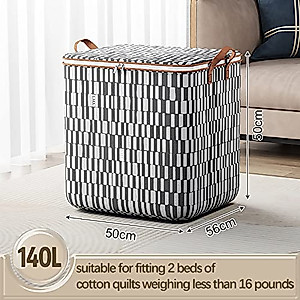 gyujnb Clothes Storage Bags Large Capacity Clothes Storage Bins Closet Organizers Storage Containers with Durable Handles Storage Bag Large Capacity Folding Clothes Portable Wardrobe Storage Box