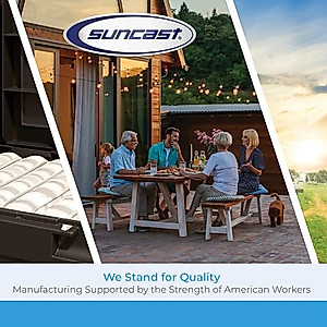 Suncast Backyard Oasis Entertainment Pull-Out Drawers and Shelving Space, Water-Resistant Outdoor Food and Bar Unit, Gray