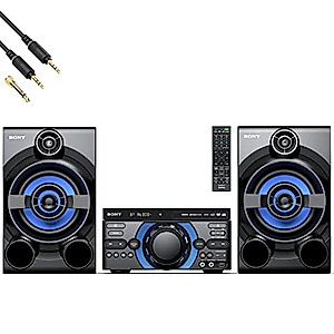 Sony Bluetooth Stereo Shelf System for Home, HiFi Sound System with USB, FM Radio, Audio in, TV Music Home Stereo System for Home, Speaker System with Remote Control, NeeGo Aux Adapter and 3.5mm Jack