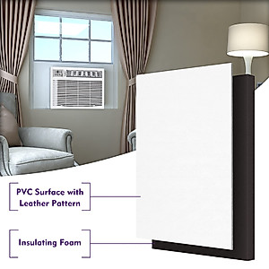 Mxclimate Full Surround Window AC Insulation Foam Side Panels for Air Conditioner Units, 39'' Width Indoor Window Seal Kit Cover, Winter and Summer