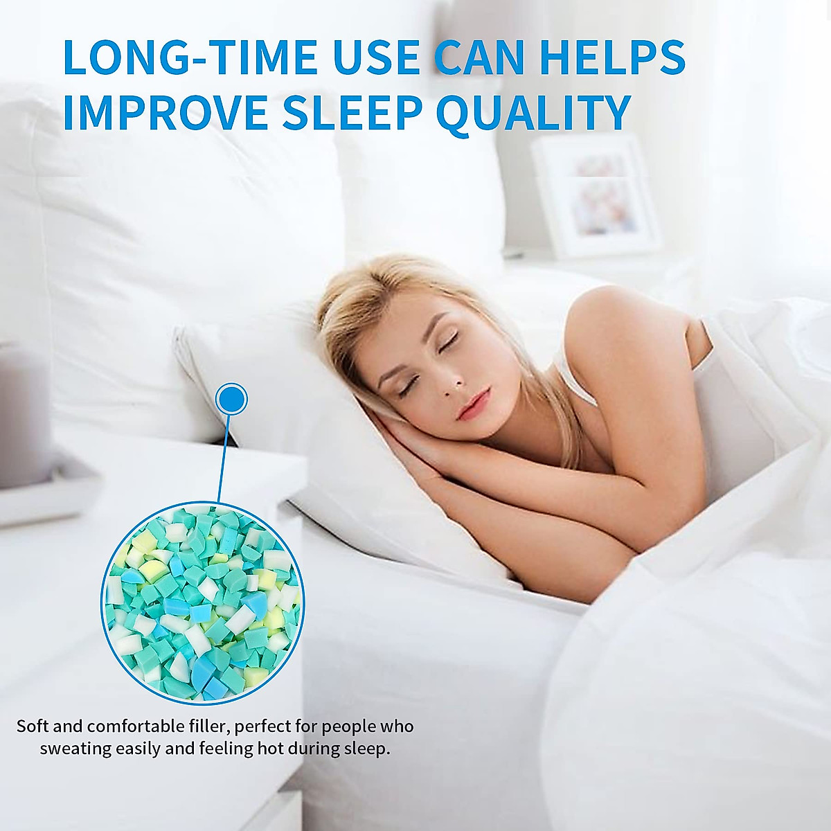 Welacer Shredded Memory Foam Filling 10lbs for Bean Bag Filler, Pillow Chair Cushion Dog Bed Arts Crafts Refill, Without Added Gel Particles, Premium Soft and Great for Stuffing, Multi Color and Shape