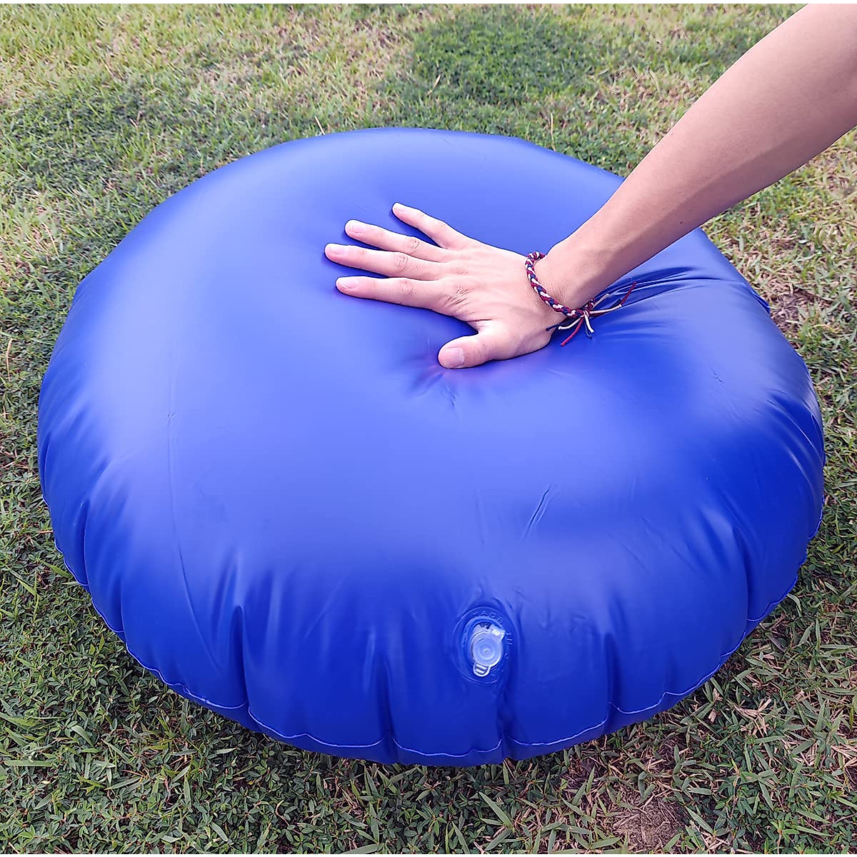 VkerQerd Kids Swing Hammock Pod Chair Replacement Inflatable Cushion, 27.5 in Swing Hammock Pod Chair Thickened PVC Inflatable Cushions (Blue)