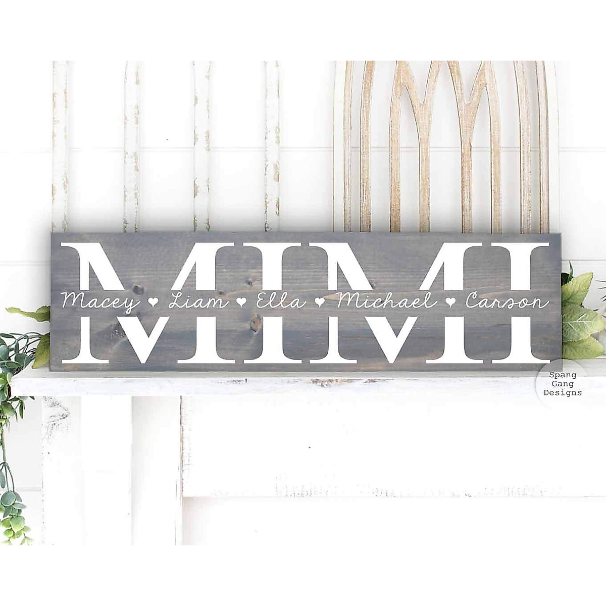 Mother's Day Gift Nana Christmas | Christmas Gift for Grandma | Personalized with YOUR NAMES | CHOOSE COLORS | 20" x 6" Wood Sign