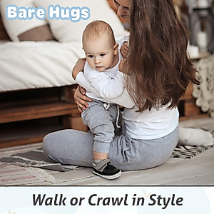 BARE HUGS Baby Boys Soft Infant Boat Shoe Style Loafer Blue Denim 3-6 Months