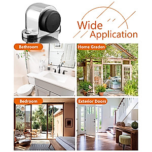 PHITUODA 1.3 Inch / 33mm Heavy Duty Floor Door Stopper, Floor Mount Door Stop with Silent Rubber Bumper, Stainless Steel Brushed Finish - Pack of 1