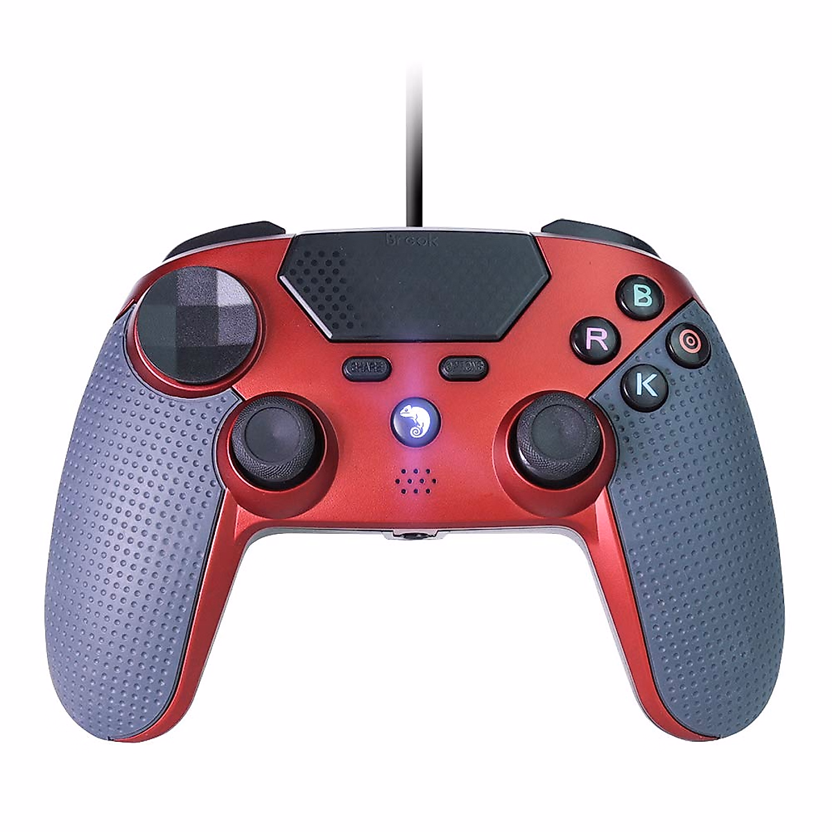 Brook Mars Wired Controller - Zero-Delay High Performance, For PS4 Gaming Controller, Gamepad with Touchpad for PS3 PS4 PC Switch, Support Motion Control,Gyro axis, Rumble function, Vibration