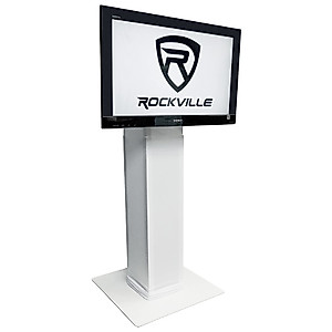 (2) Rockville RTP33-TV Pro Totem DJ Speaker/Lighting Stands w/Detachable TV Mount