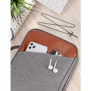 Heouvo Bible Covers for Men, Bible Carrying Case with Pockets/Leather Handle, Multi-Functional Large Size Zippered Bible Bag, Great for Bible Study/Daily Use, Perfect Gift for Men Boys