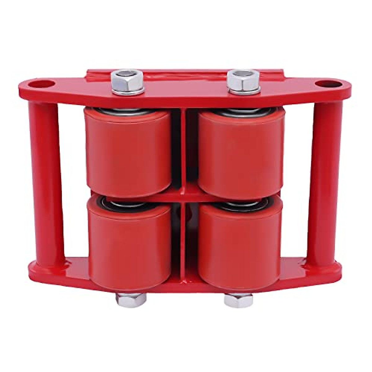 6T/13200lbs Industrial Machinery Mover Machinery Moving Skate 360° Rotation Heavy Duty Dolly Skate with 4 PU Anti-Slip Rollers for Moving Equipment Red