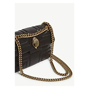 Kurt Geiger Women’s Mini Kensington Union Jack Quilted Leather Crossbody, Black