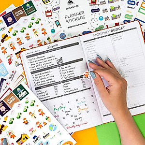 Budget Stickers by Clever Fox - 18 Sheets Set of 1030+ Unique Budget Planner Stickers for Your Monthly, Weekly & Daily Planner, Budget Planner, Calendar or Journal, Budget Sticker Book (Budget Pack)