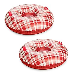 FUNBOY BNDL Inflatable Tube, Two Pack, Retro Plaid Two Pack